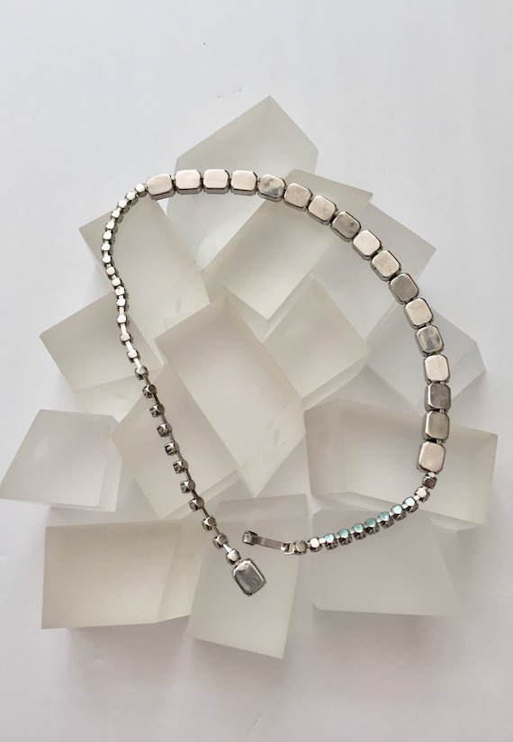 Vintage Weiss Montana Blue Rhinestone Necklace: Emera… - Gem