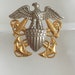 GEMSCO Sterling Navy Eagle Shield Crossed Anchors Pin/usn Officer's ...