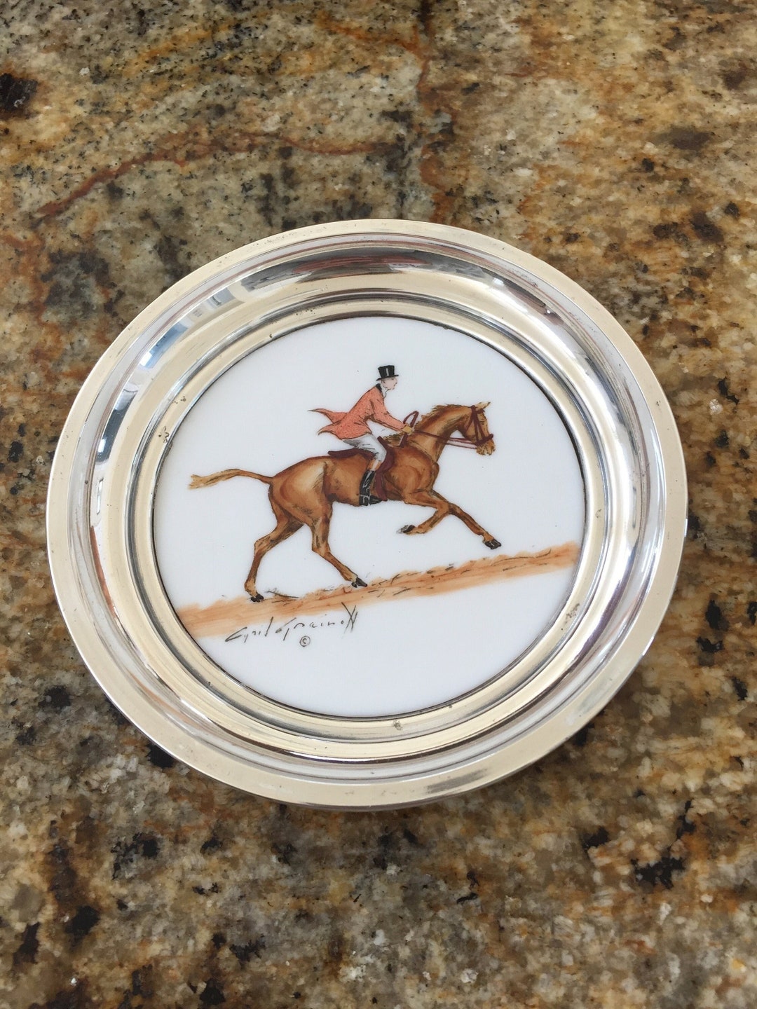 Cyril Gorainoff Coaster/cyril Gorainoff Horse Cantering Painting on ...