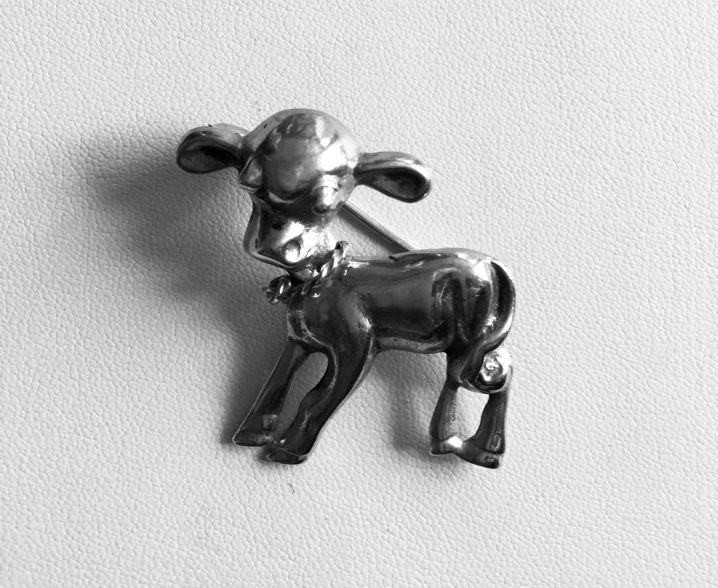 Vintage Sterling Lamb Pin/Vintage Sterling Silver Lamb - Etsy España