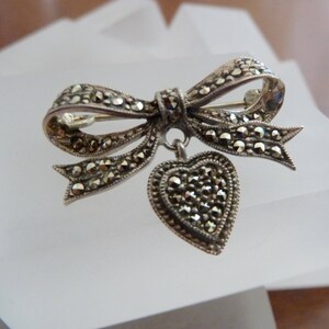 Sterling Silver Heart Pin/beau Sterling Pierced Heart Pin/silver Beau ...