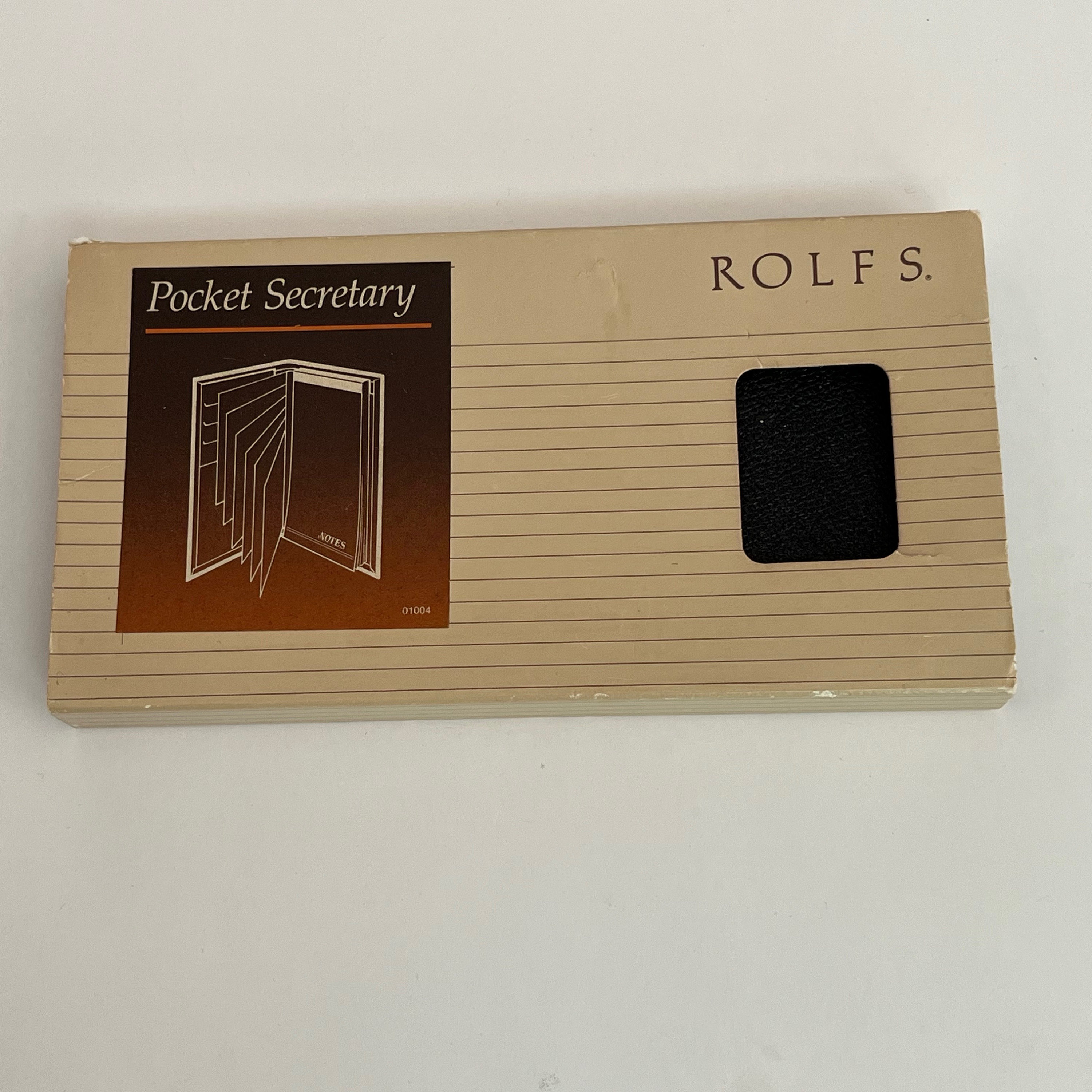 Vintage ROLFS Black Leather Pocket Secretary - Golden Circle Collection ...