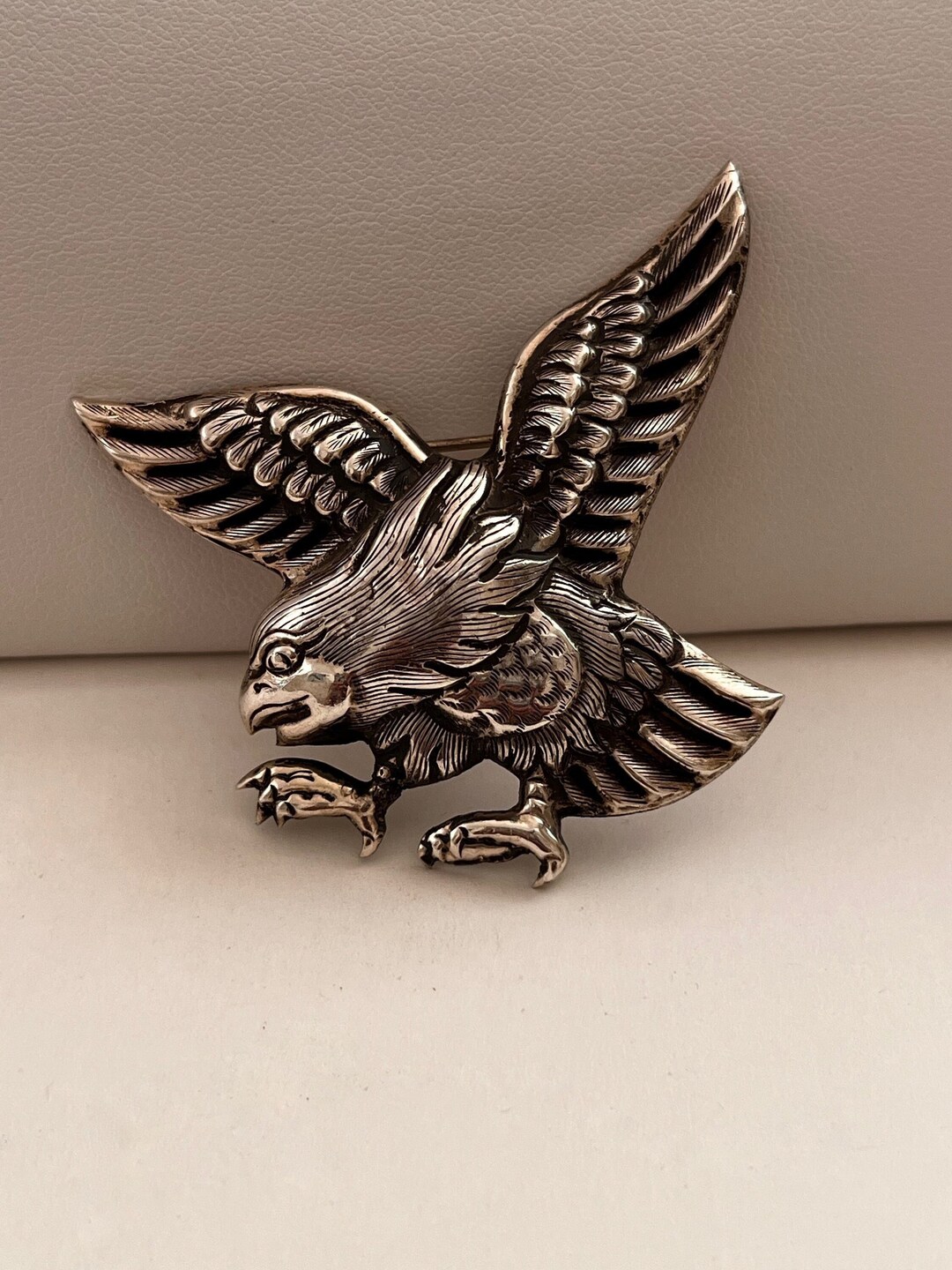 Sterling EAGLE Pin/sterling Silver EAGLE Pin/sterling Silver EAGLE in Flight Pin/vintage ...