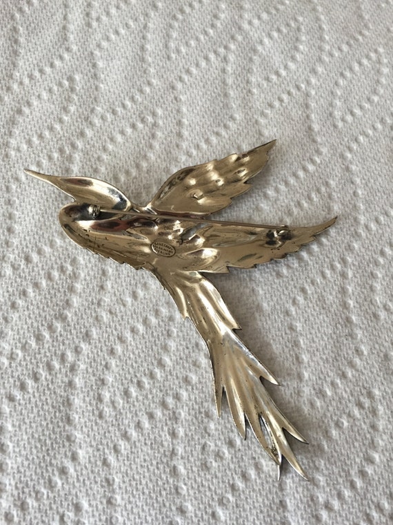 Vintage DANECRAFT Heron Bird Brooch Pin, DANECRAFT St… - Gem