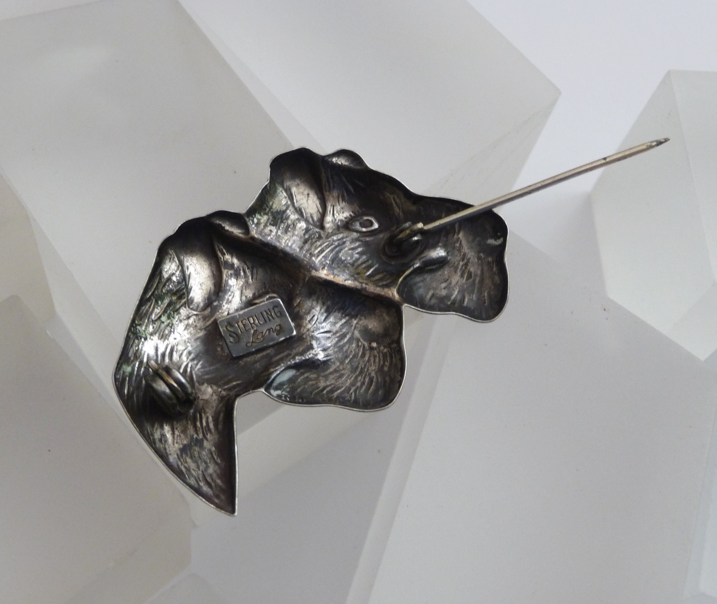 Sterling Silver Dog Pin/lang Sterling Silver Dog Pin/sterling - Etsy UK