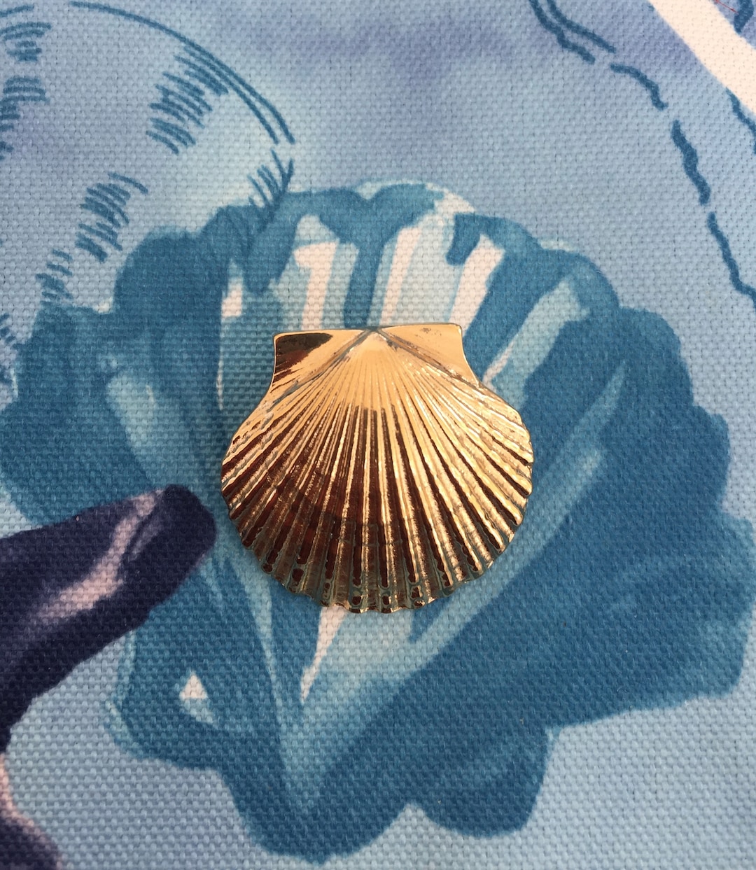 Ken Kantro Lovell Designs/kenneth Kantro Gold Plated Scallop Shell ...