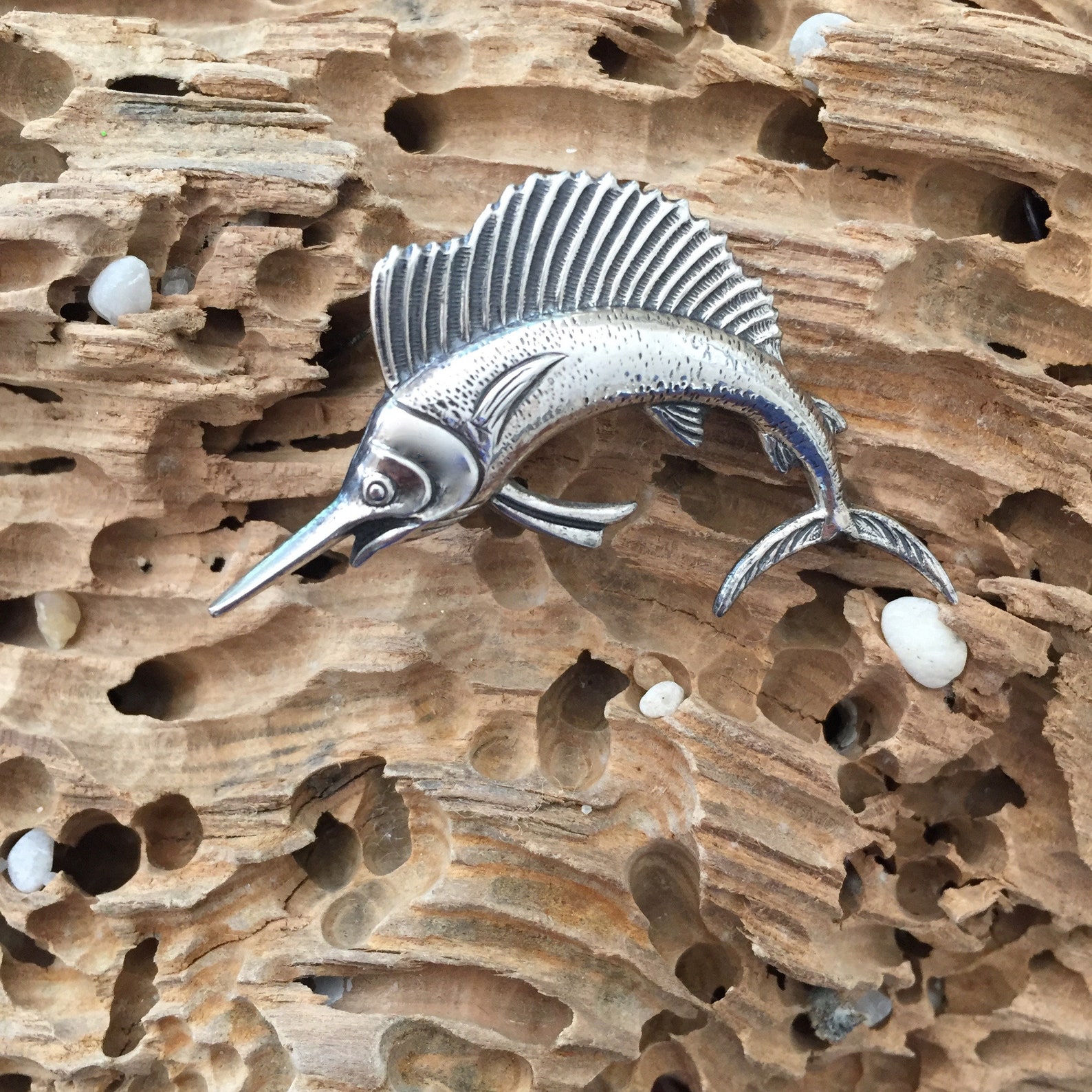 Sterling Silver Sailfish Pin/sterling Silver Swordfish - Etsy