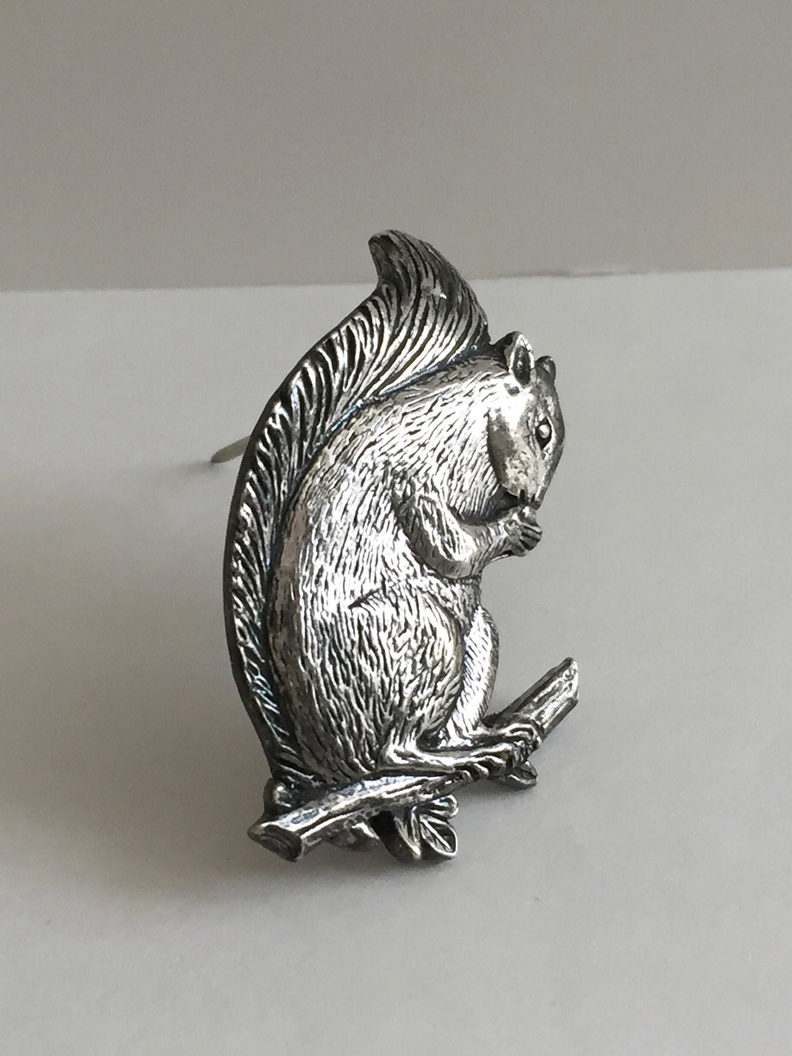 Vintage Sterling Silver Squirrel Pin/sterling Silver Squirrel - Etsy