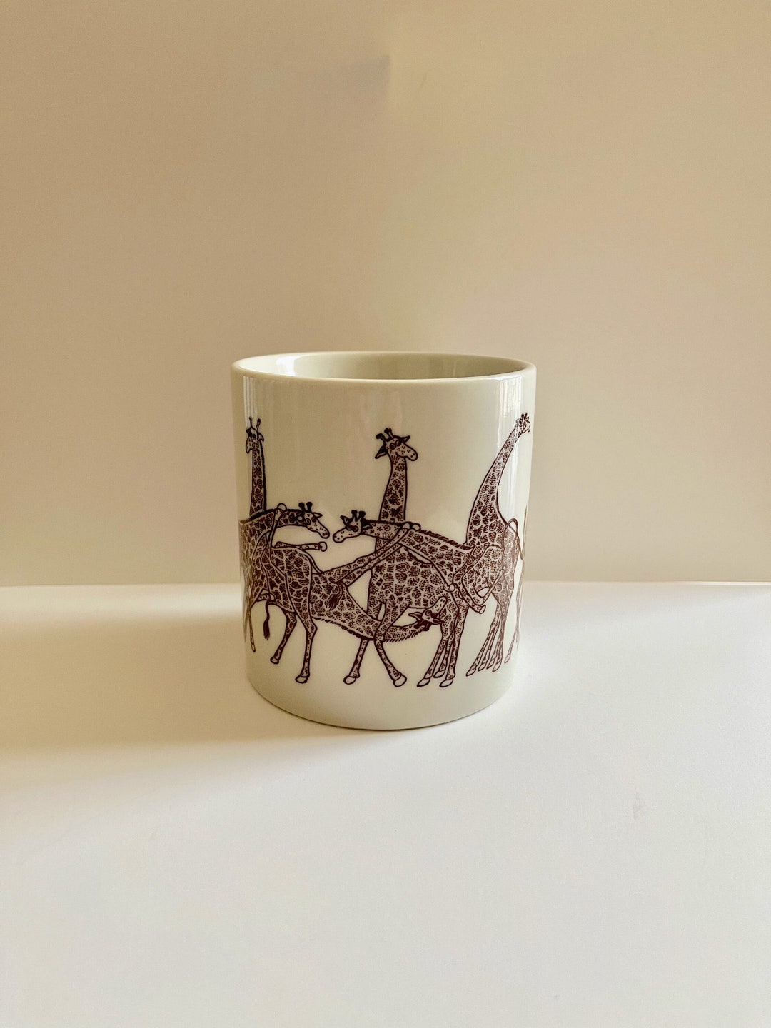 Taylor and Ng Coffee Mug/1979 BROWN GIRAFFE Mug/vintage Giraffe 1979 Signed Win Ng Mug/giraffe ...