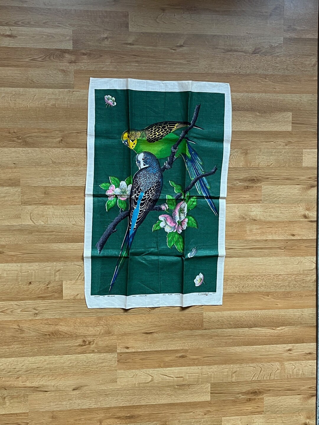 LAMONT Tea Towel/lamont PARAKEETS Tea Towel/parakeets Budgies by Lamont ...