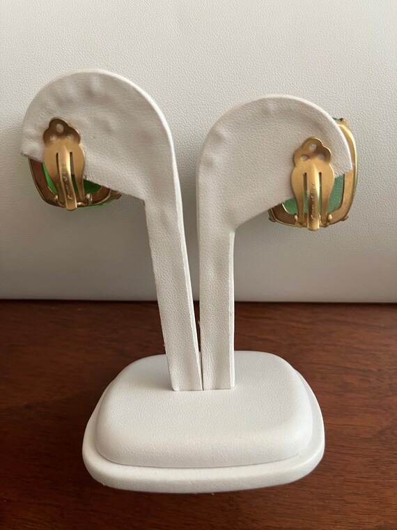 Kramer Earrings/Kramer Earrings with GREEN Square Cut… - Gem