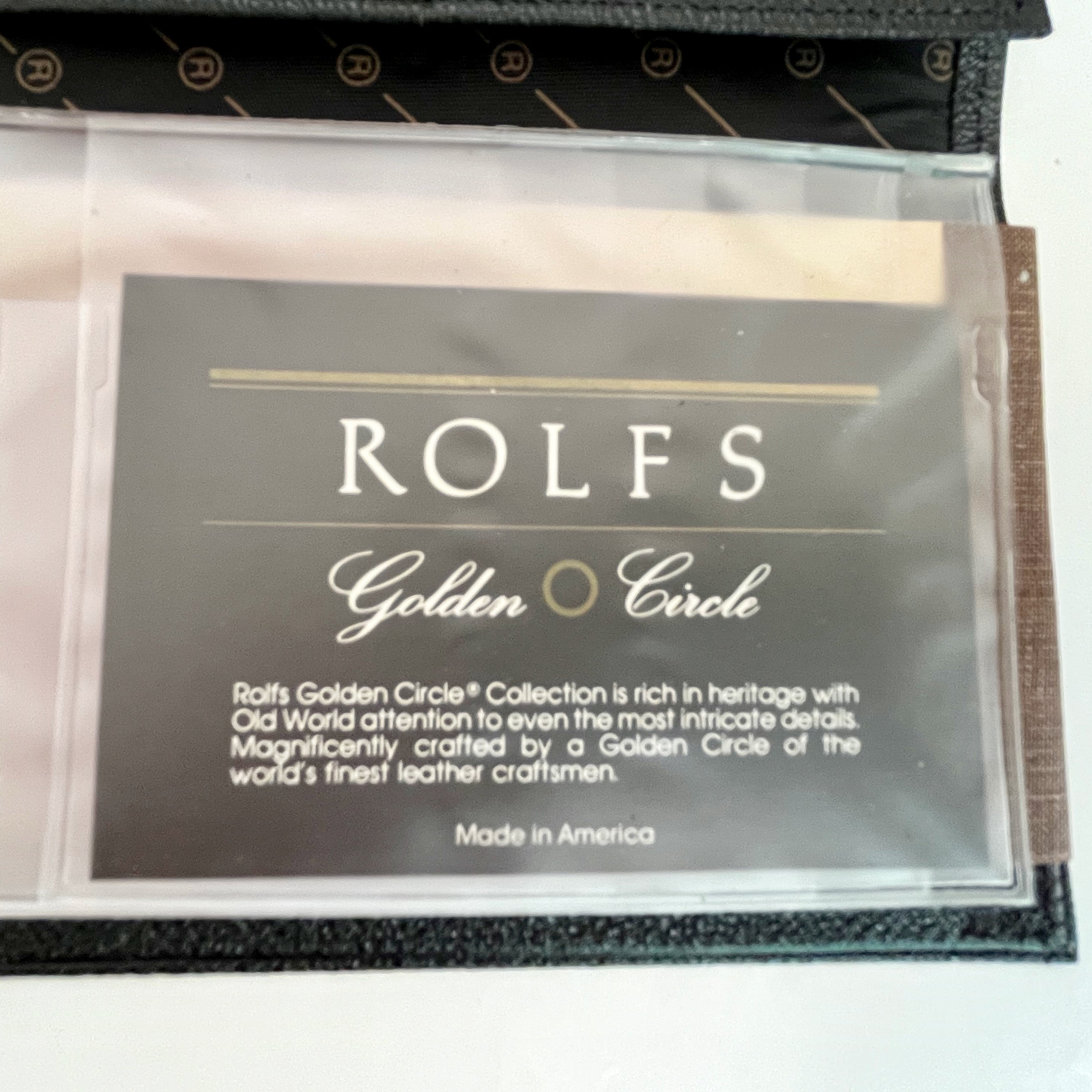 Vintage ROLFS Black Leather Pocket Secretary - Golden Circle Collection ...
