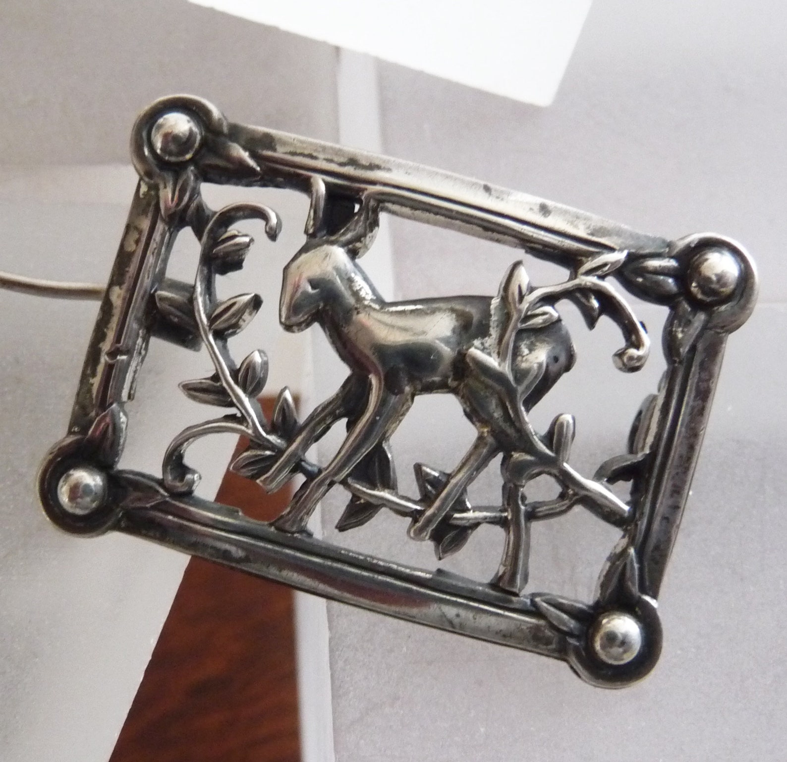 Vintage CORO Sterling Silver Deer Pin, Sterling Silver Deer Pin, Silver ...