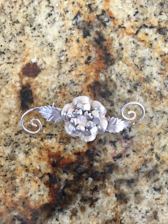 Sterling Silver Pin/Sterling Silver Flower Pin/Sterli… - Gem