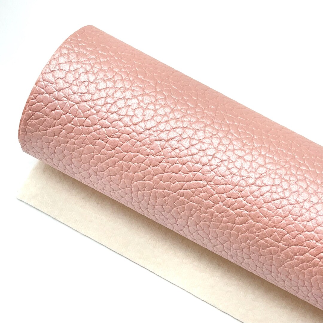 PINK - Pearlized Pebbled Leather -A4 Fabric Sheet, Felt Backing ...