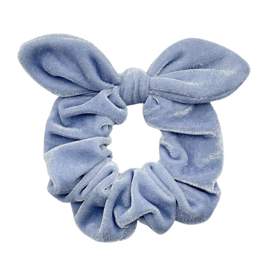 PALE PERIWINKLE VELVET - Bunny Ear Scrunchie - Etsy