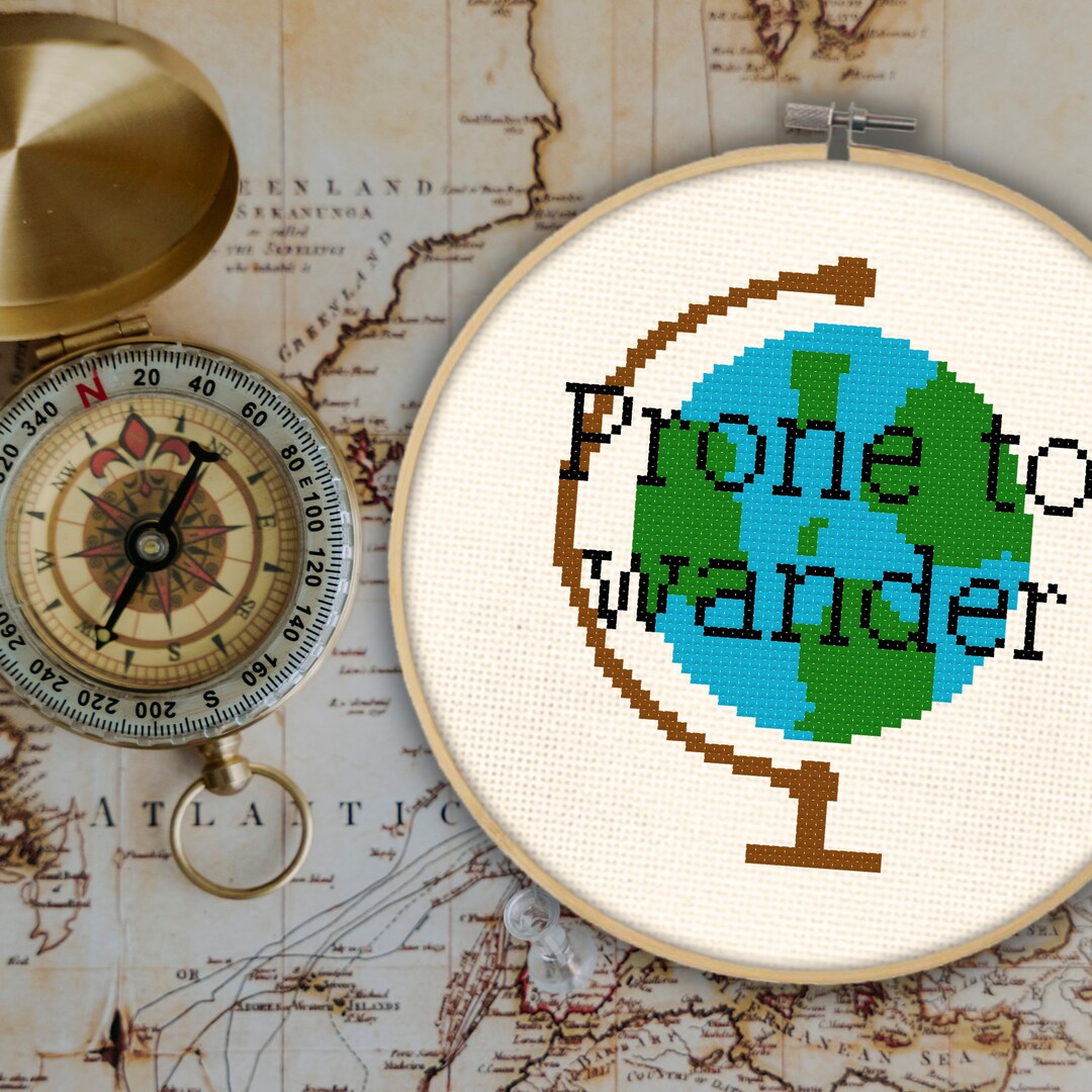 Prone to Wander Design PDF Cross Stitch Pattern Needlecraft - Instant ...