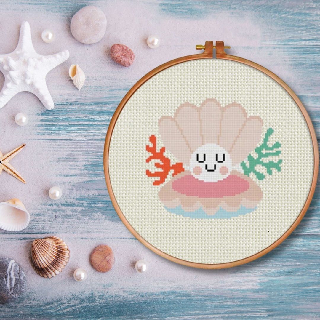 Pearly Shell PDF Cross Stitch Pattern Needlecraft - Instant Download ...