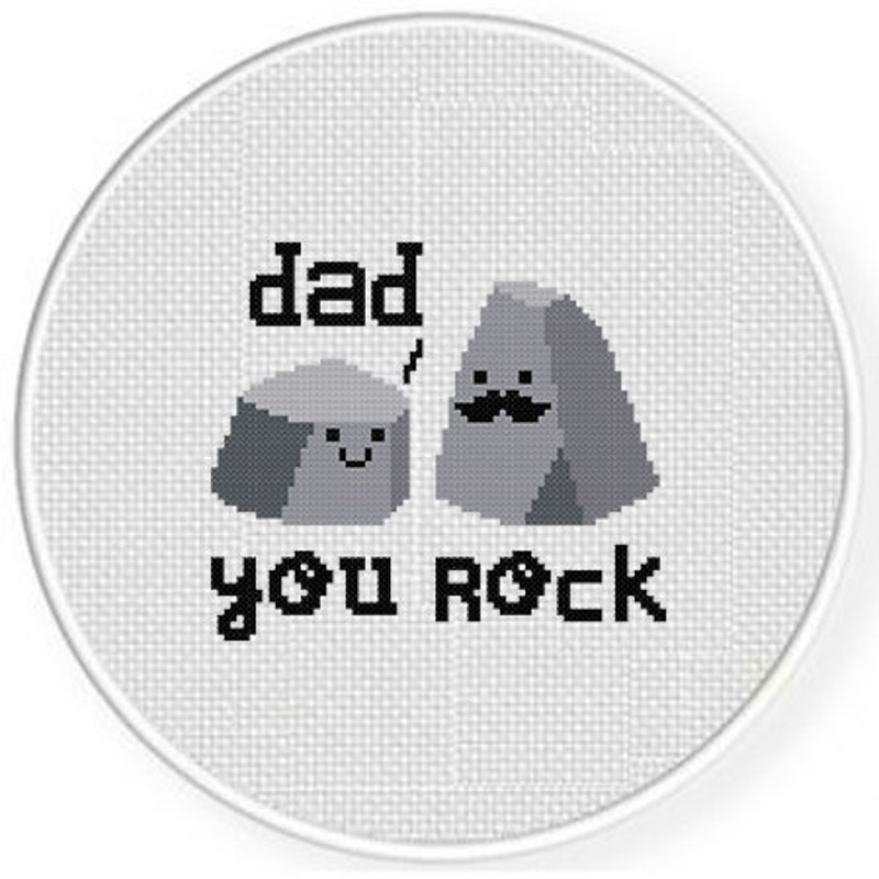 Rock Cross Stitch - Etsy