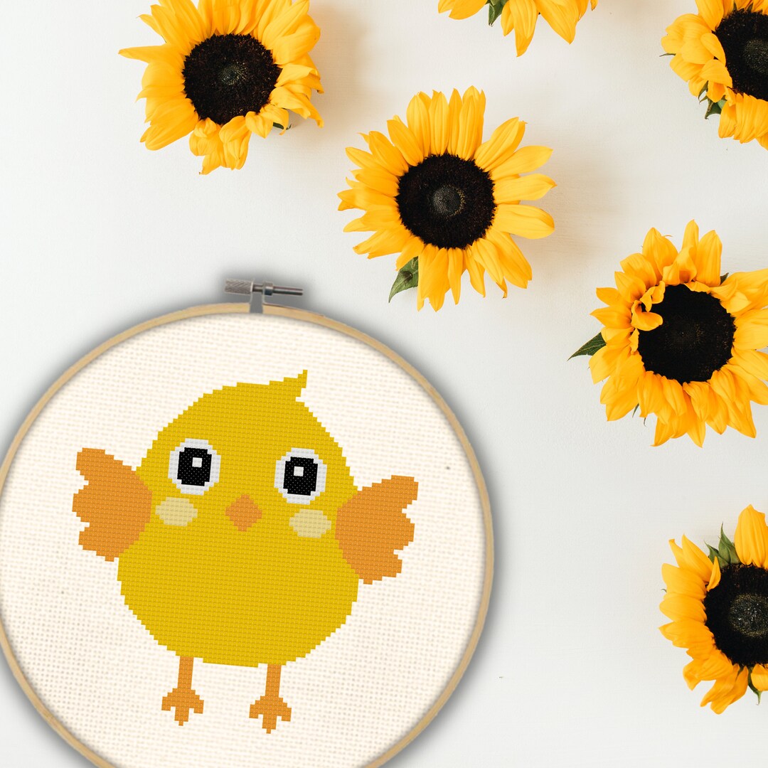 Round Chick PDF Cross Stitch Pattern Needlecraft - Instant Download ...