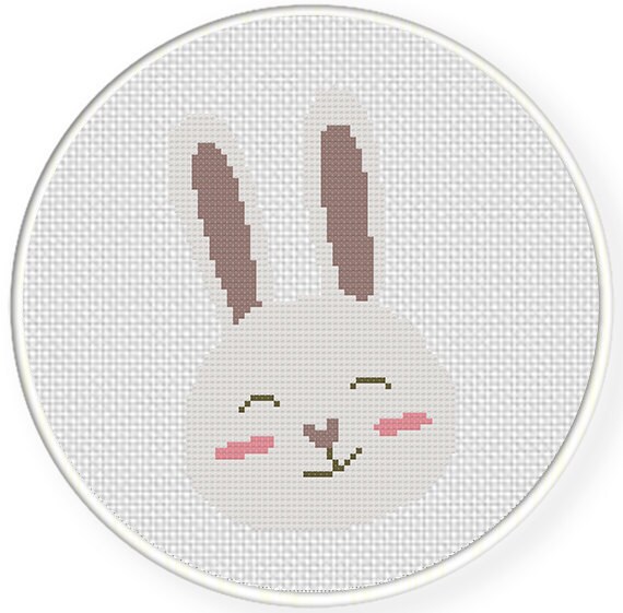Items similar to Bunny Head PDF Cross Stitch Pattern Needlecraft ...