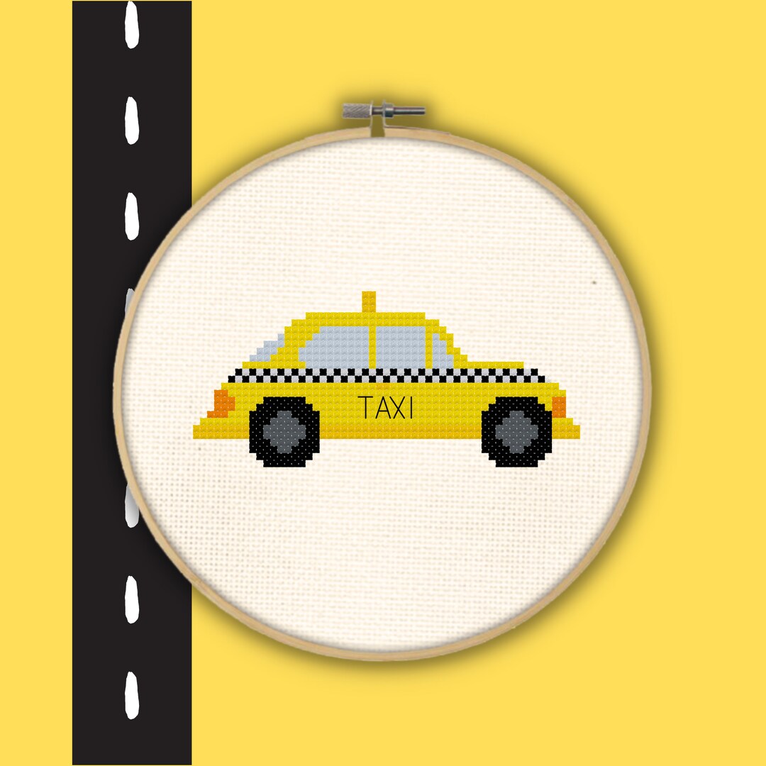 Yellow Cab PDF Cross Stitch Pattern Needlecraft - Instant Download ...