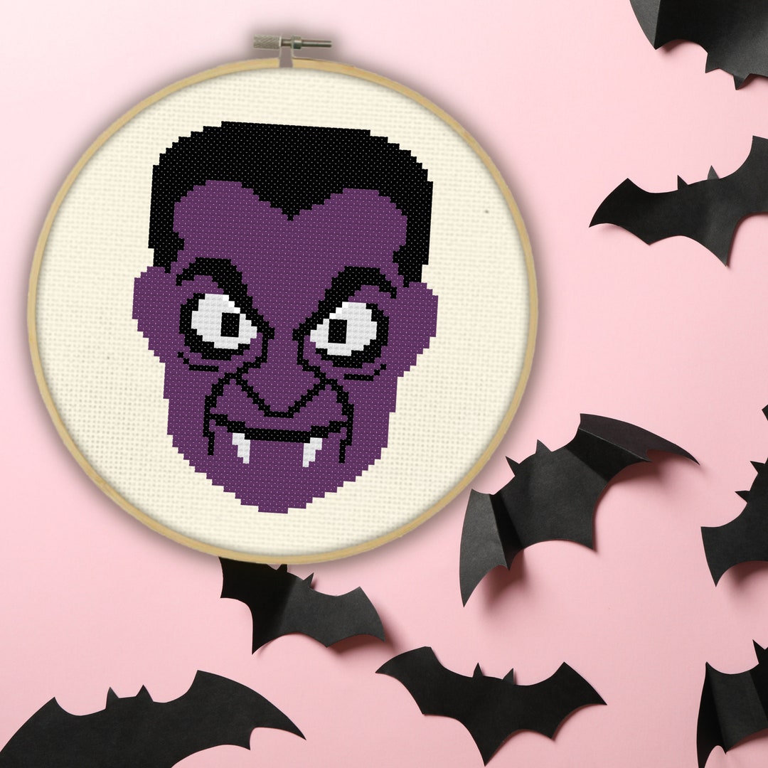 Vampire Head PDF Cross Stitch Pattern Needlecraft - Instant Download ...