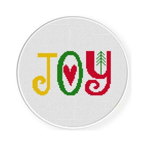 JOY PDF Cross Stitch Pattern Needlecraft - Instant Download - Modern ...