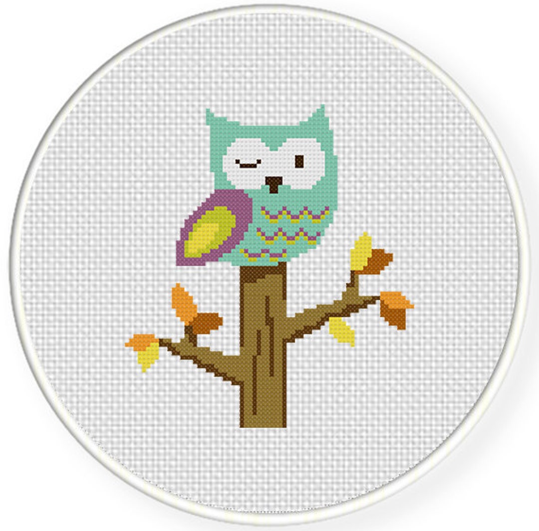 Winking Owl PDF Cross Stitch Pattern Needlecraft - Instant Download ...