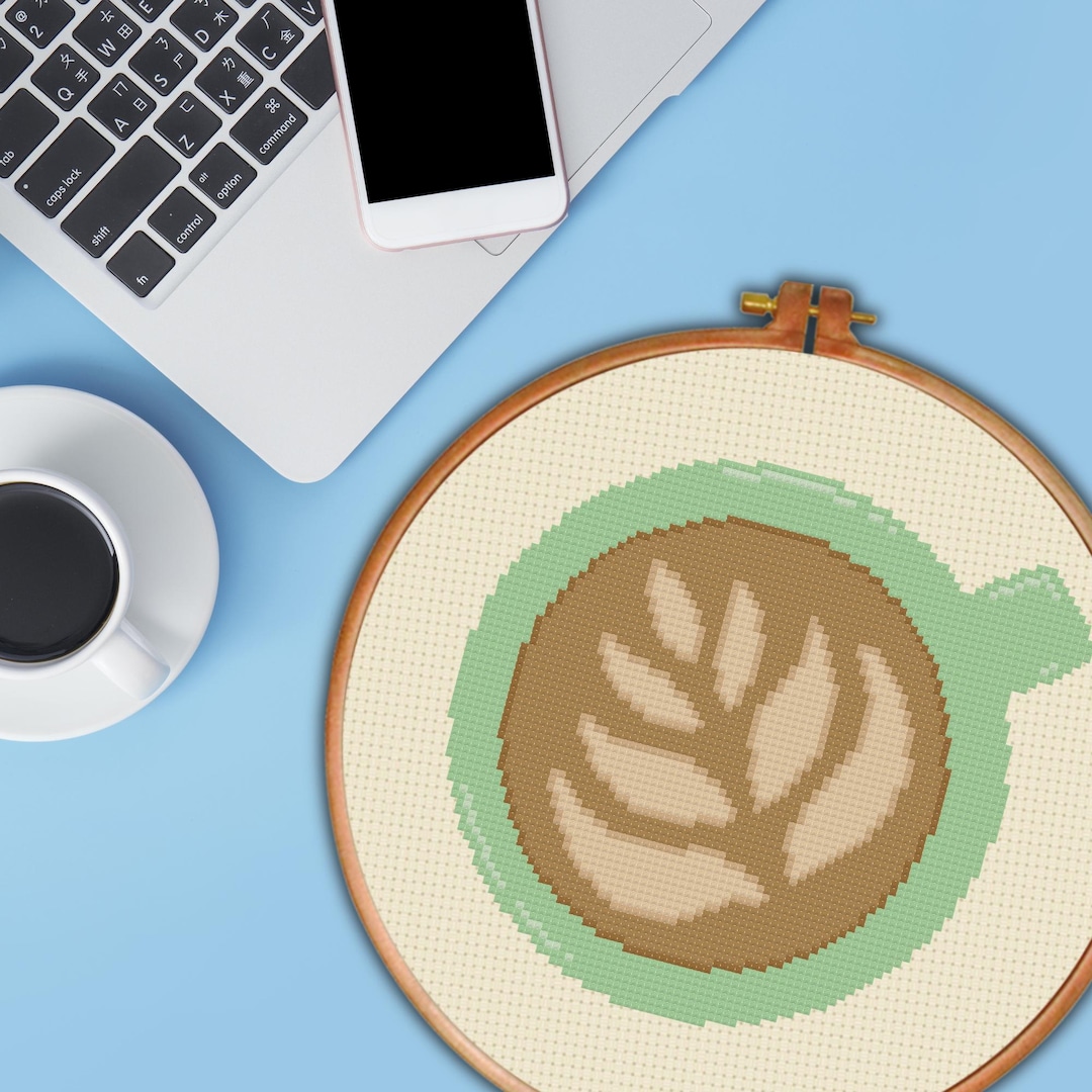 Coffee Latte Art PDF Cross Stitch Pattern Needlecraft - Instant ...