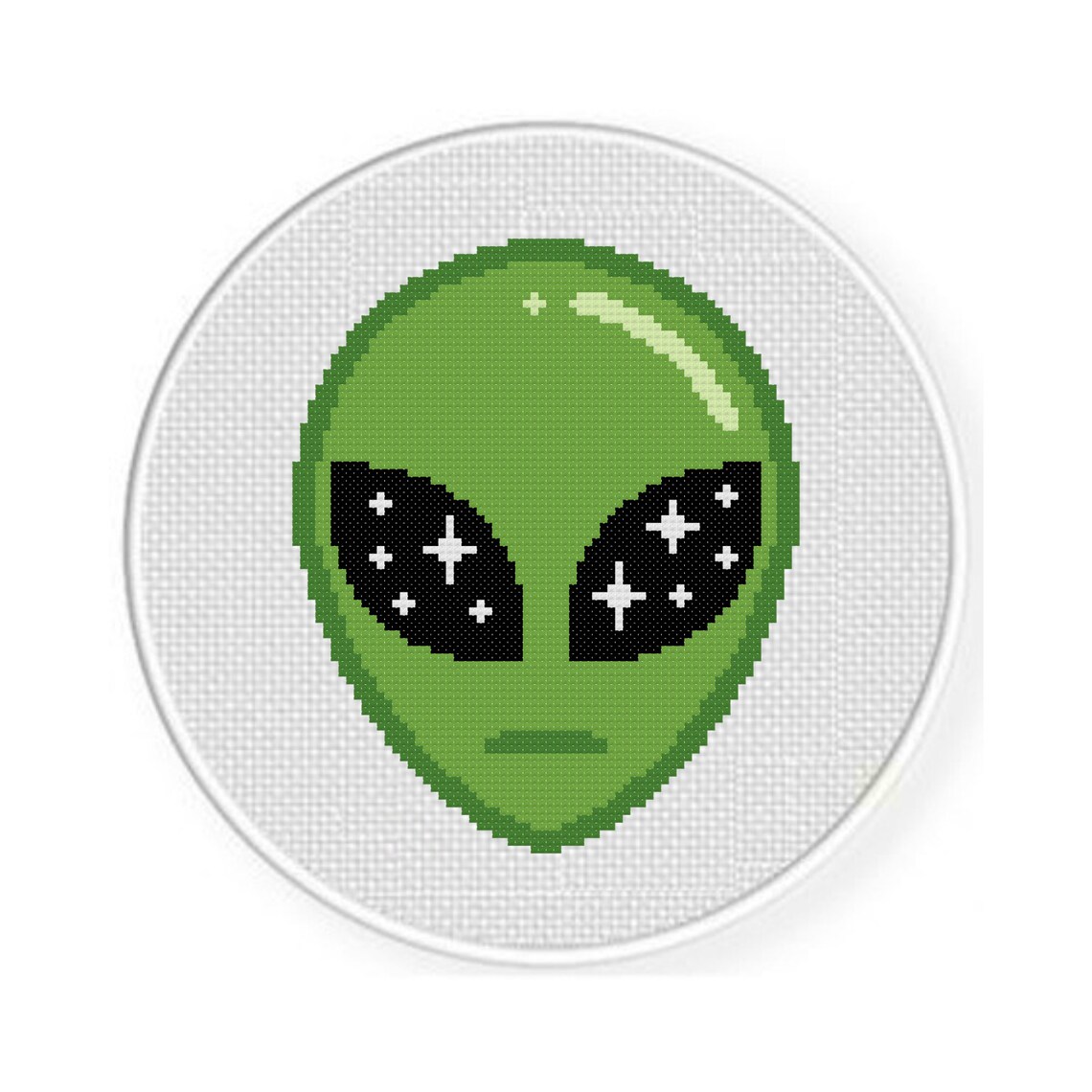 Alien Head PDF Cross Stitch Pattern Needlecraft - Instant Download ...