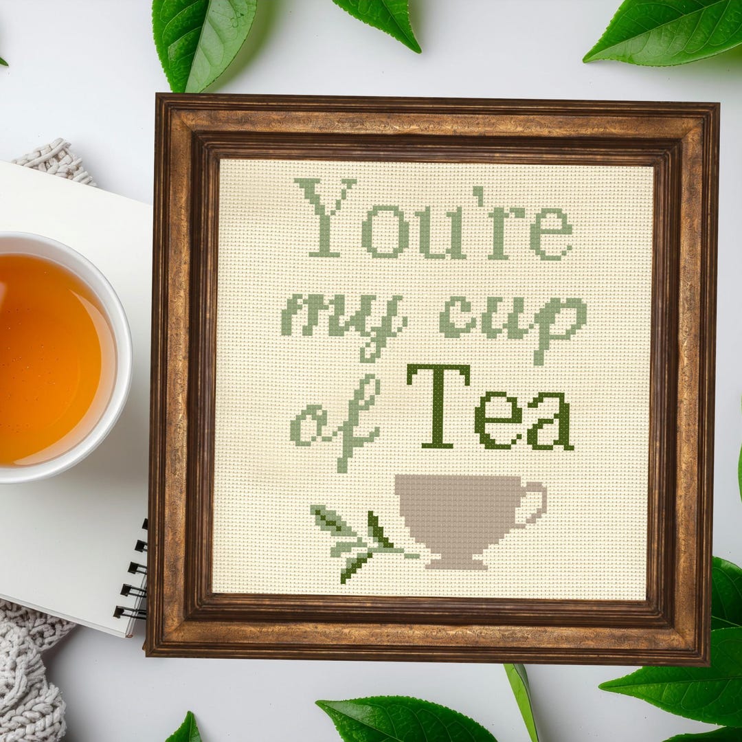 You're My Cup of Tea PDF Cross Stitch Pattern Needlecraft - Instant ...