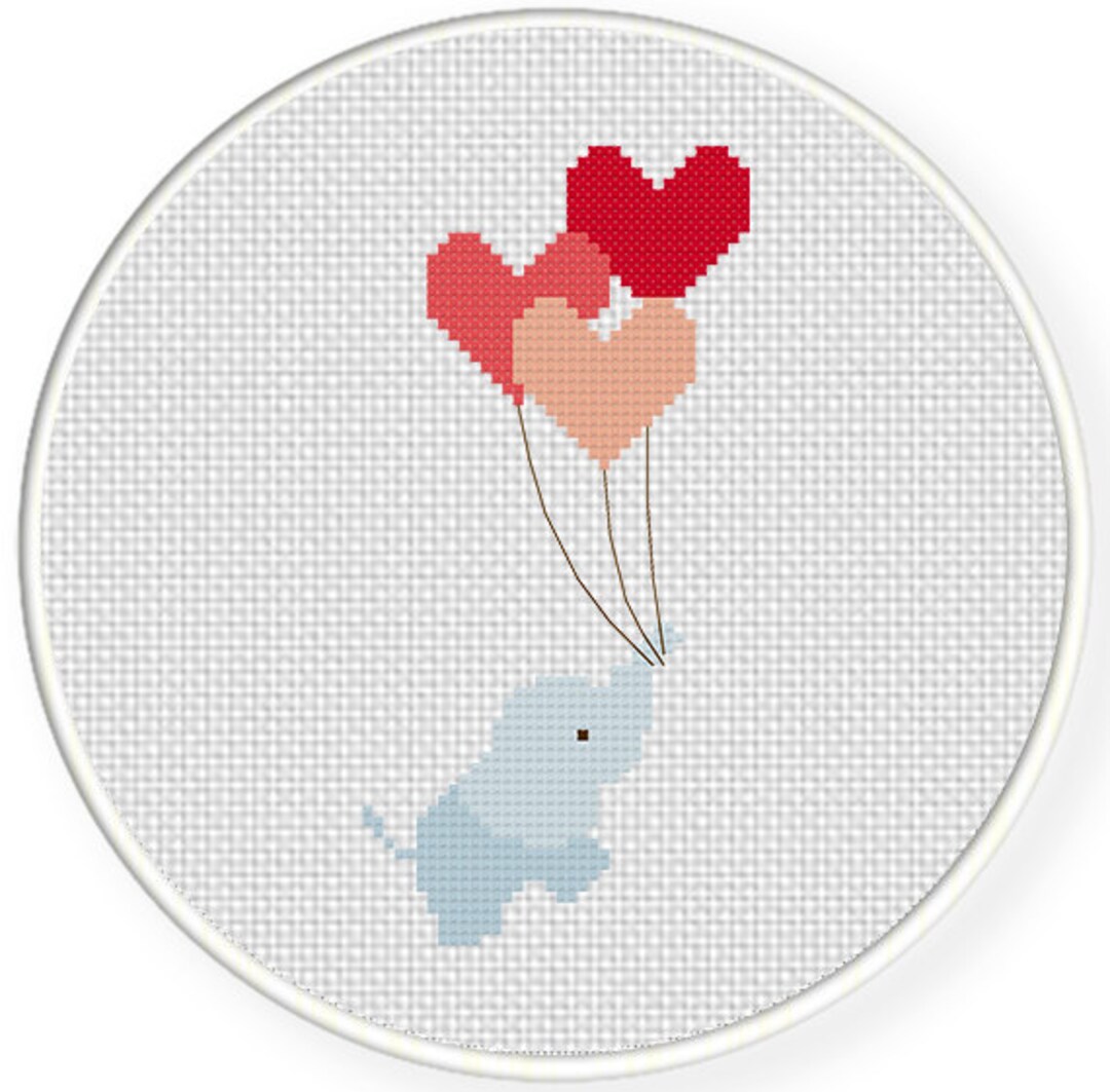 Hearts Away PDF Counted Cross Stitch Pattern, Xstitch, Needlecraft ...