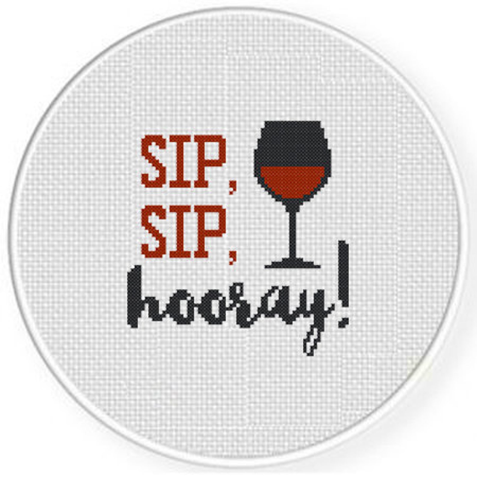 Sip Sip Hooray PDF Cross Stitch Pattern Needlecraft - Instant Download ...
