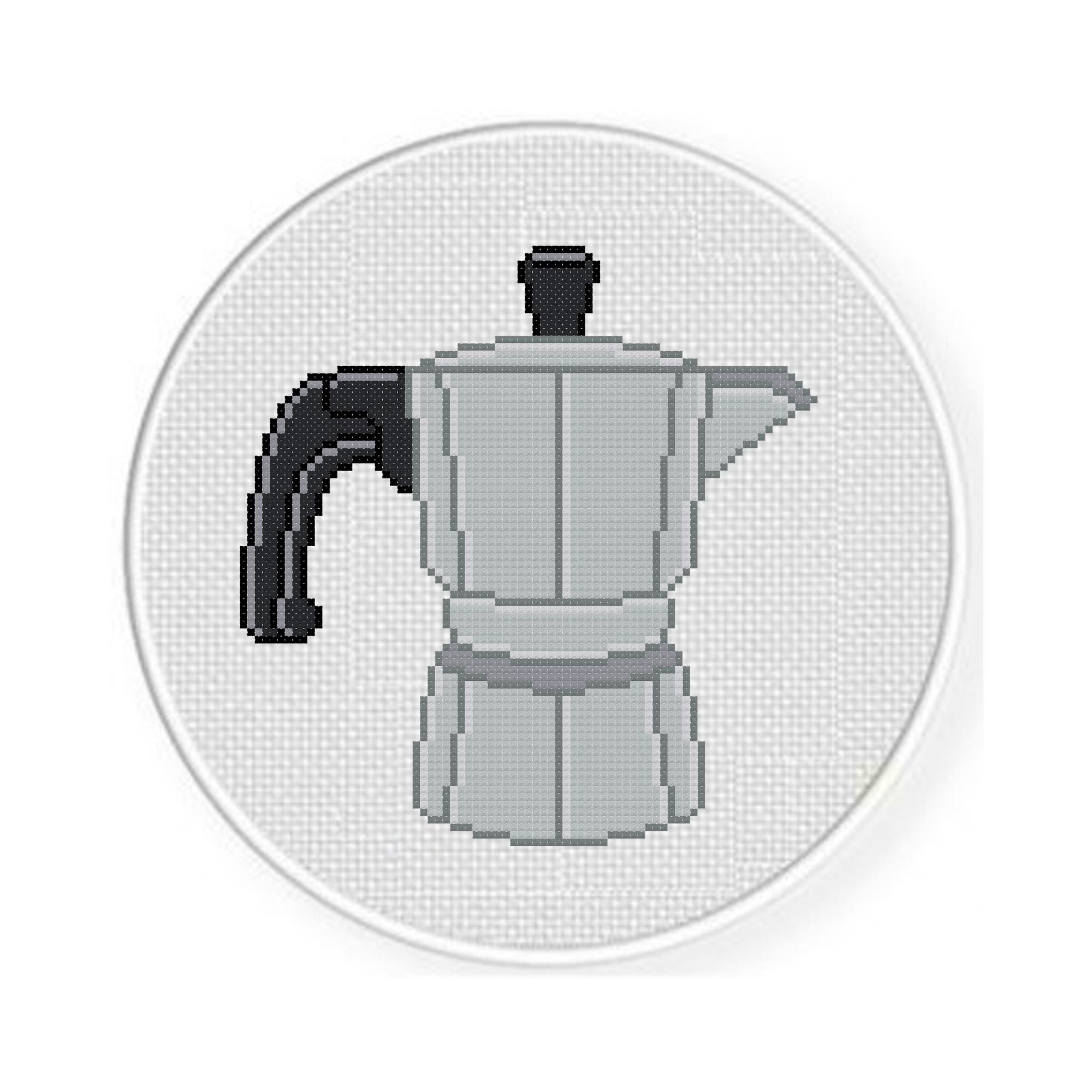Moka Pot PDF Cross Stitch Pattern Needlecraft - Instant Download ...