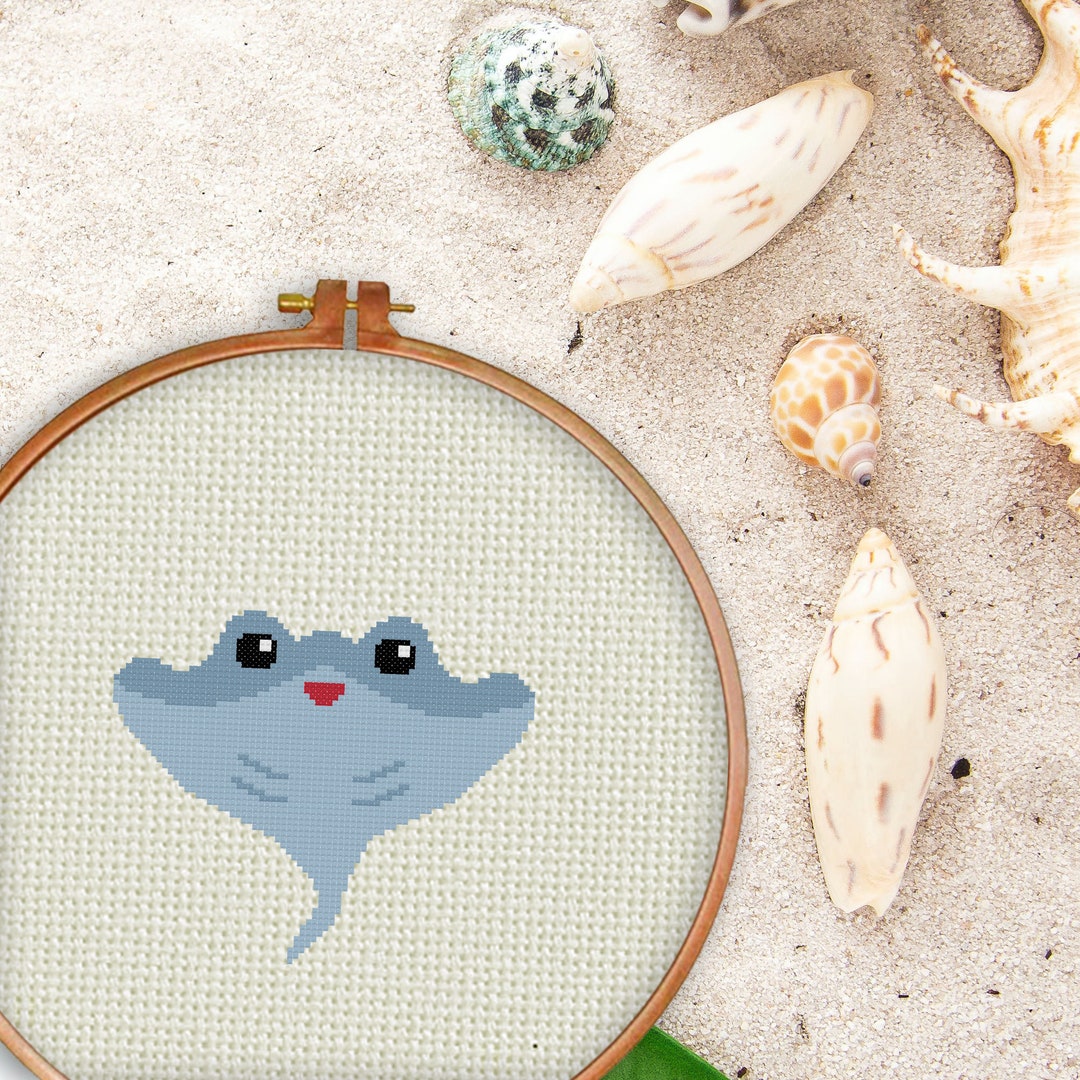 Cute Manta Ray PDF Cross Stitch Pattern Needlecraft - Instant Download ...