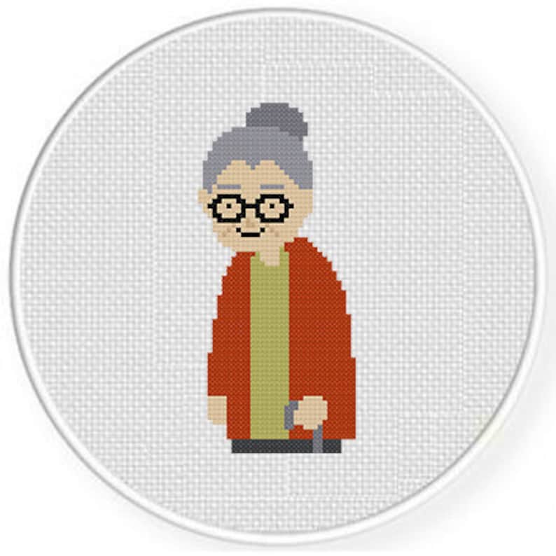 Grandma PDF Cross Stitch Pattern Needlecraft - Instant Download ...