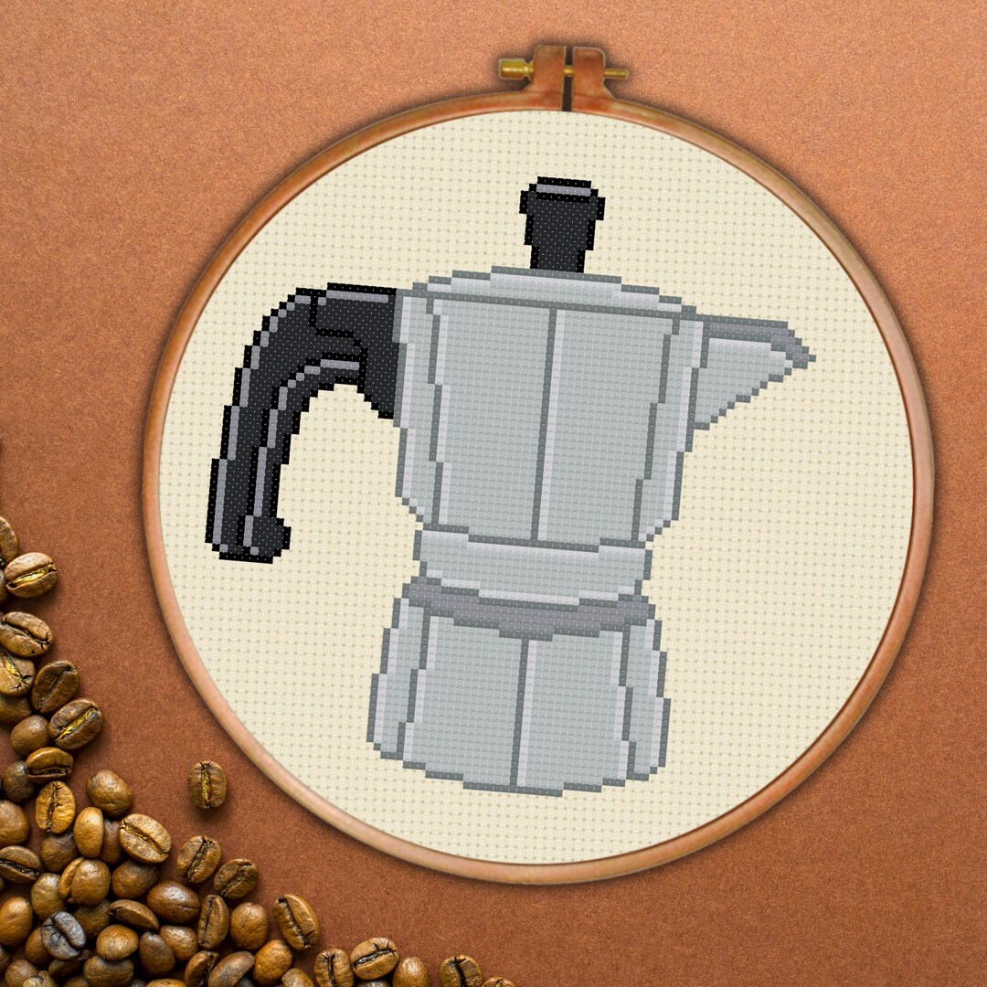 Moka Pot PDF Cross Stitch Pattern Needlecraft - Instant Download ...