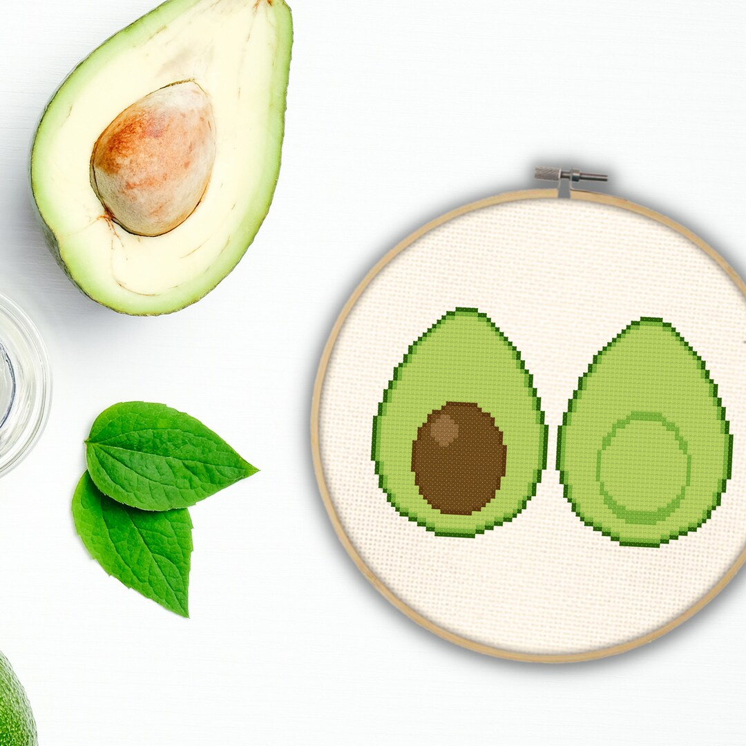 Avocado PDF Cross Stitch Pattern Needlecraft - Instant Download ...