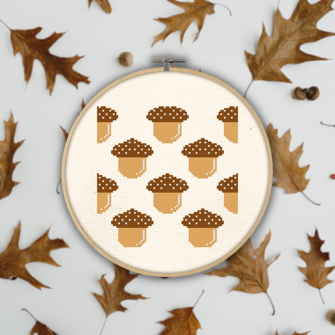 Acorn Pattern PDF Cross Stitch Pattern Needlecraft - Instant Download ...