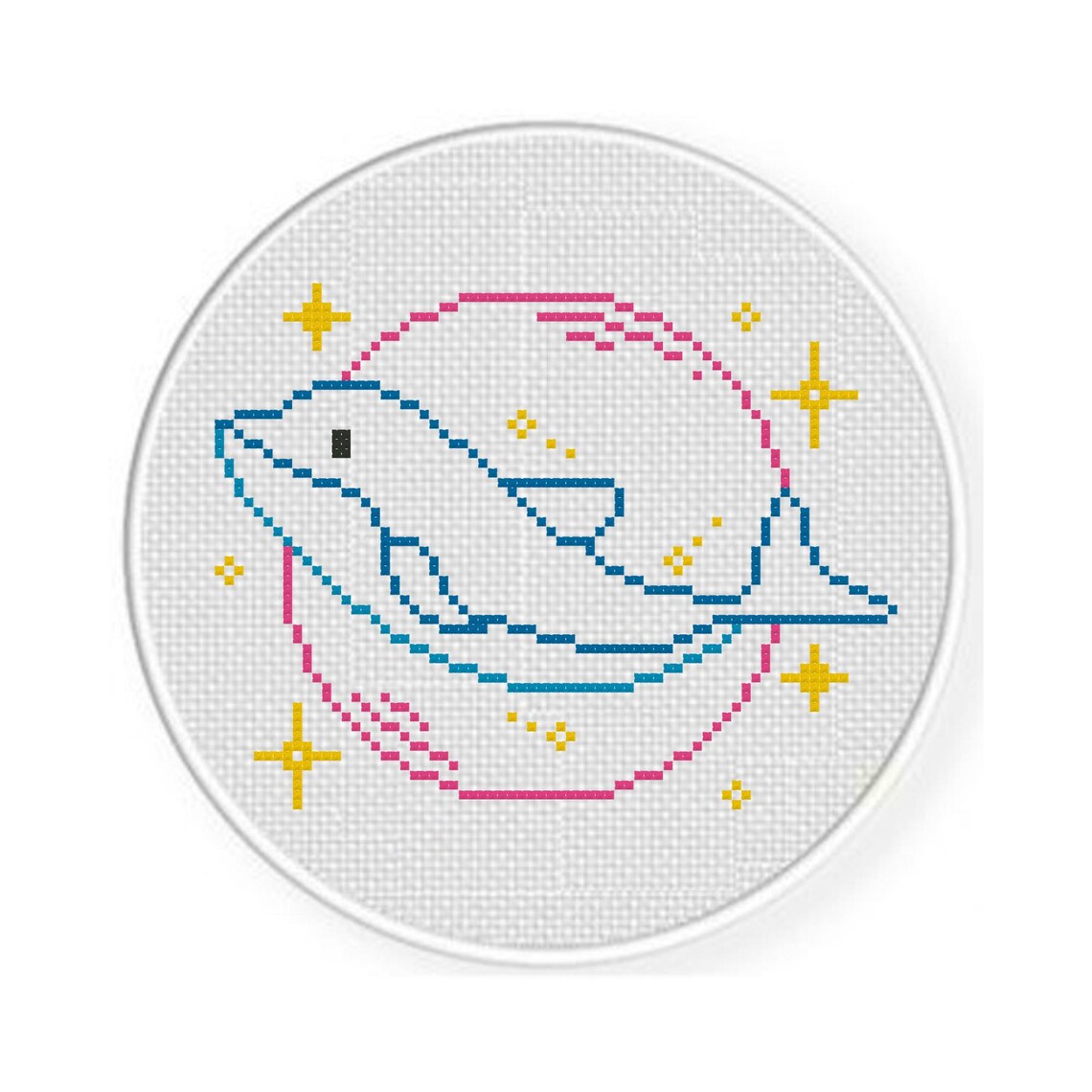 Dolphin Outline PDF Cross Stitch Pattern Needlecraft - Instant Download ...