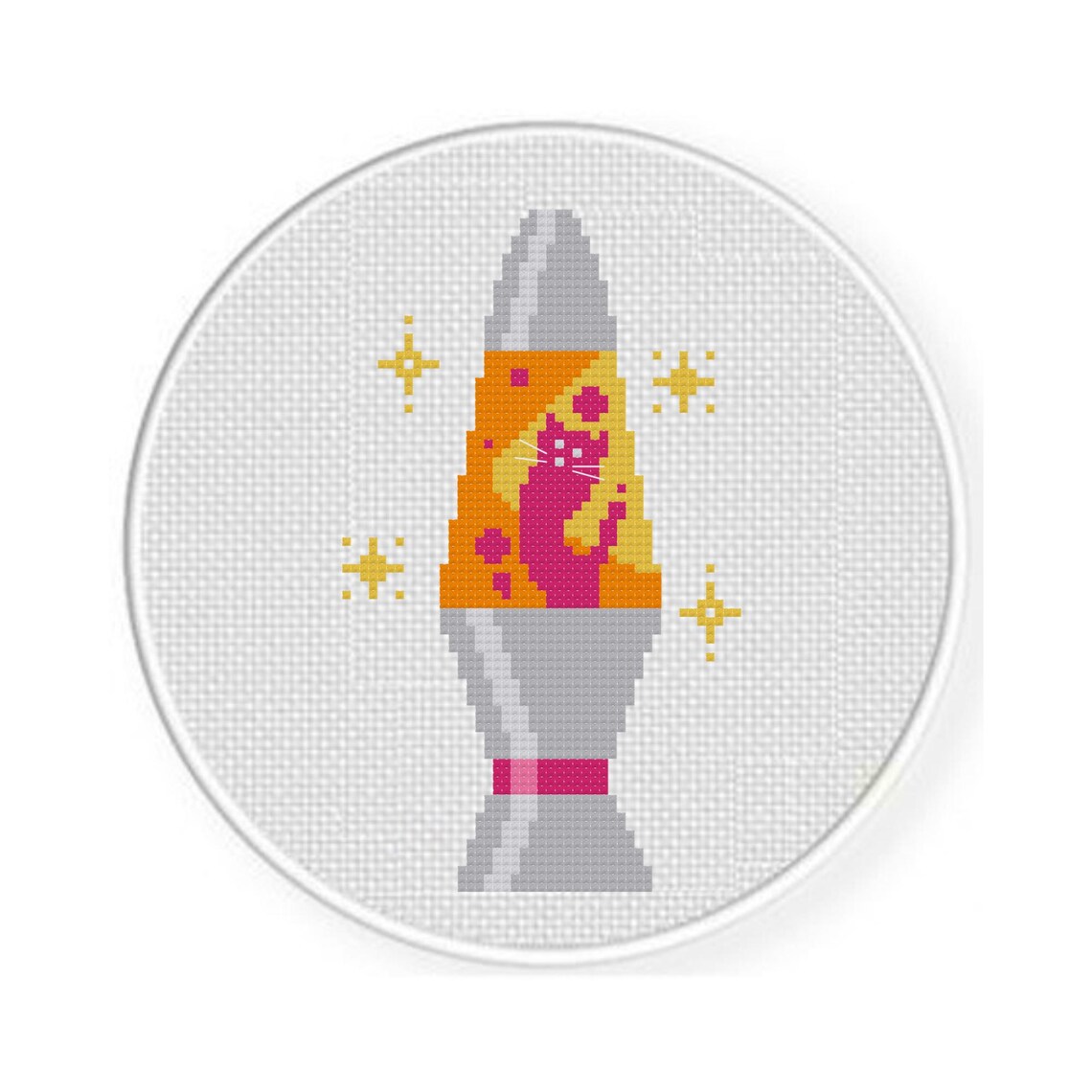 Cat Lava Lamp PDF Cross Stitch Pattern Needlecraft - Instant Download ...