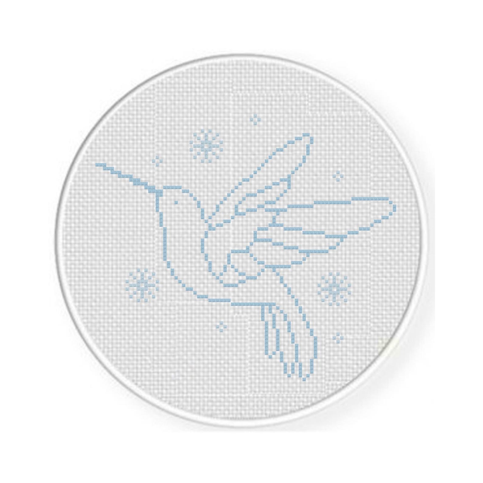 Hummingbird and Snowflakes PDF Cross Stitch Pattern Needlecraft ...