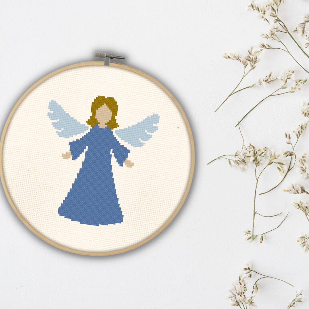 Blue Angel PDF Cross Stitch Pattern Needlecraft - Instant Download ...