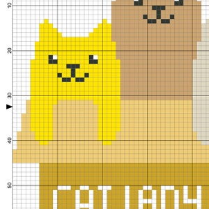 Cat Lady Kit Counted Cross Stitch Chart, Kitty Lover PDF Pattern, for ...