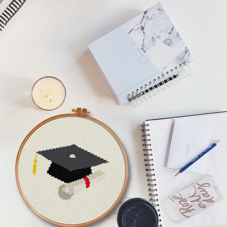 Graduation Cap and Diploma PDF Cross Stitch Pattern - Etsy