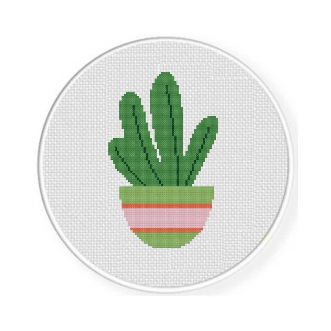 Green Pot Plant PDF Cross Stitch Pattern Needlecraft - Instant Download ...