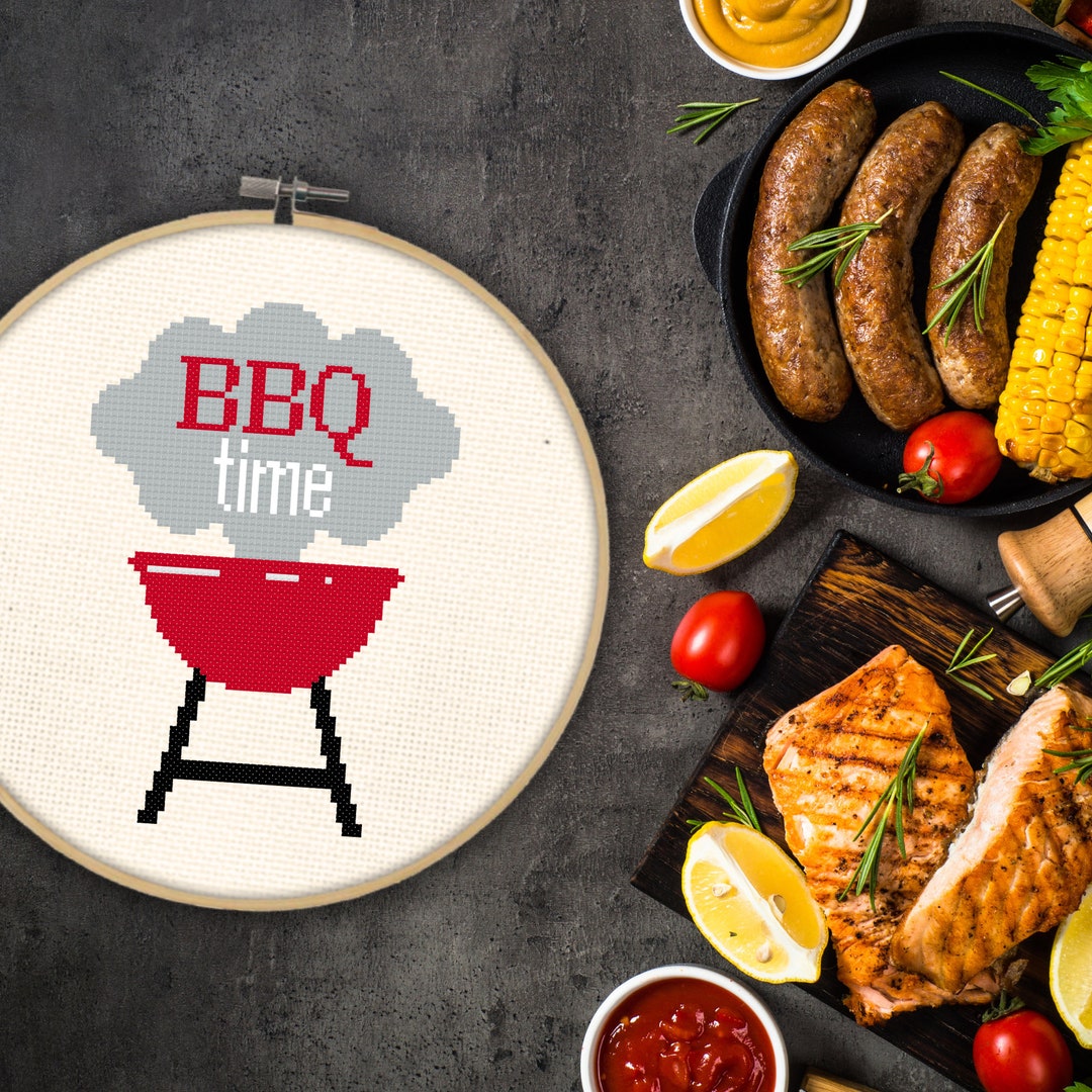 BBQ Time PDF Cross Stitch Pattern Needlecraft - Instant Download ...