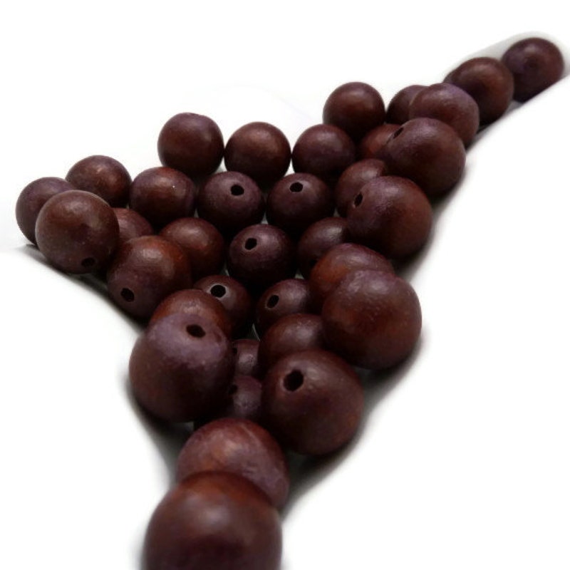 Dark Brown Beads - Etsy