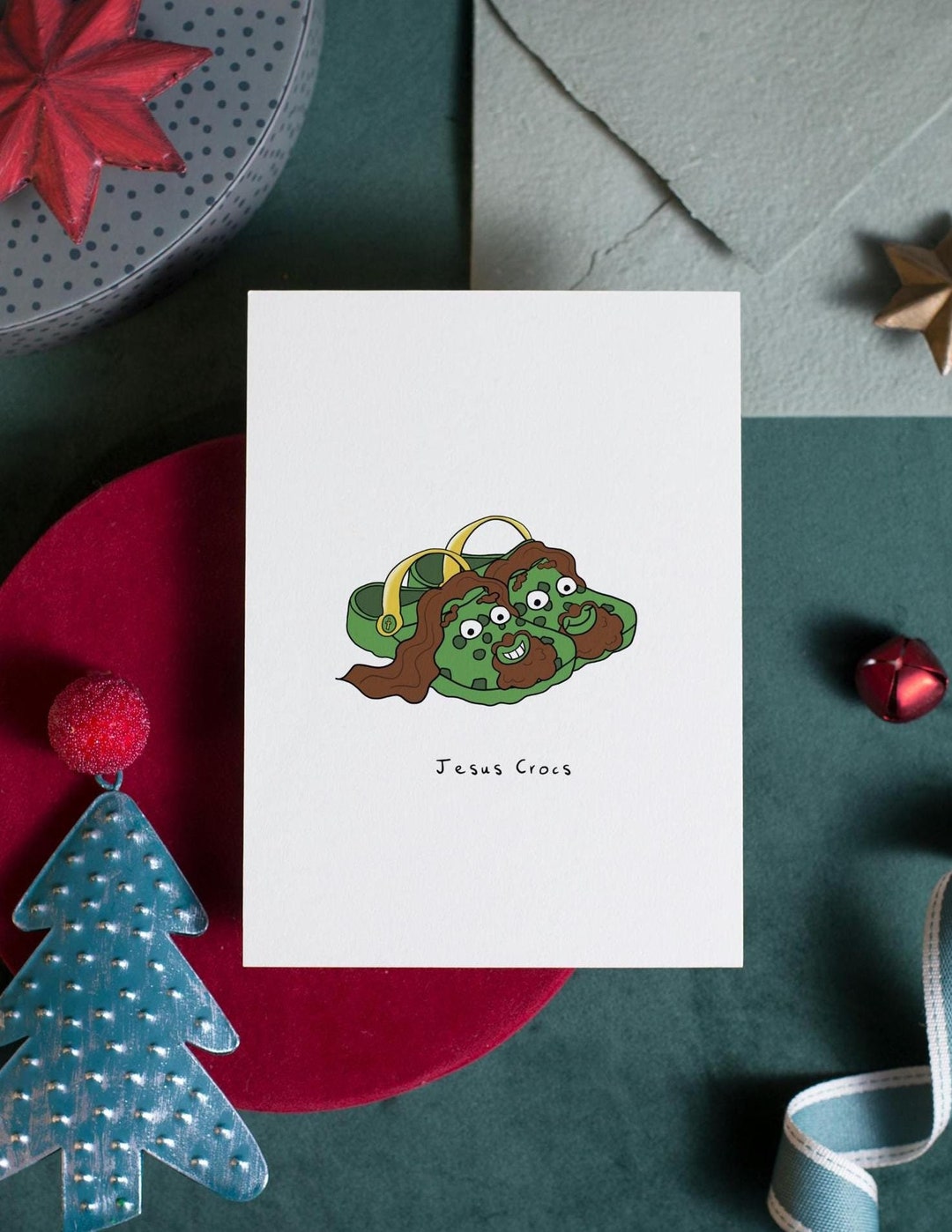 Jesus Crocs Christmas Card, Funny Card, Alternative Christmas Card ...